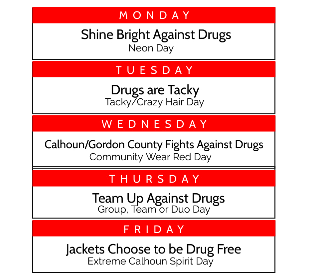 "Be Kind to Your Mind. Live Drug Free." | Calhoun High School